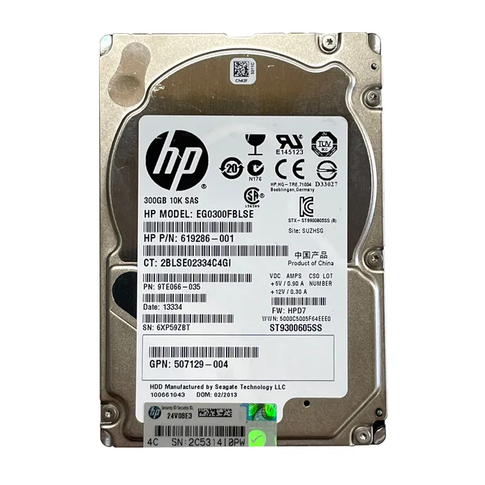 EG0300FBLSE HP 300GB 10000RPM SAS 6Gb/s SFF Hot-Pluggable Dual Port 2.5 ...