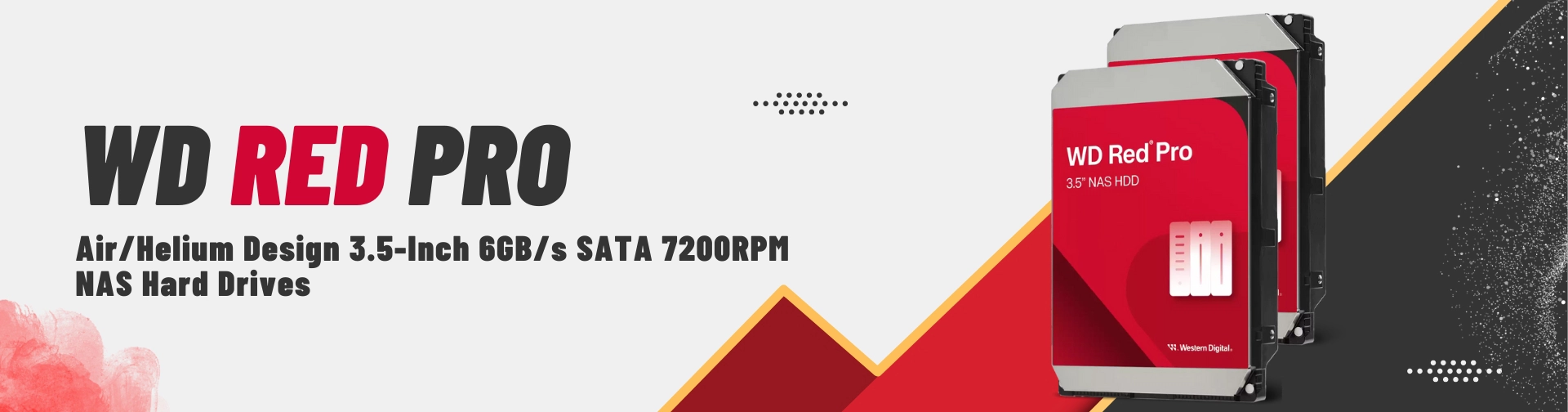 WD Red Pro Air/Helium Design 3.5" 6GB/s SATA 7200RPM NAS HDD