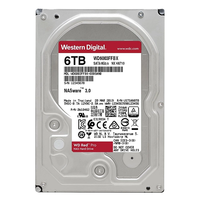 WD6003FFBX Western Digital Red Pro Air 6TB 3.5" 6GB/s SATA 7200RPM ...