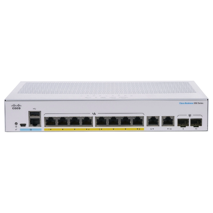CBS350-8P-E-2G-EU Cisco Business 350 Series 8 x RJ-45 Ports PoE+ 10/100 ...