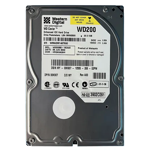 WD200 Western Digital Caviar 20GB 7200RPM IDE Ultra ATA/100 (ATA-6) 2MB ...