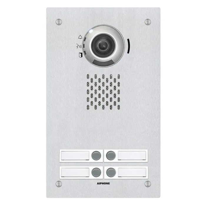 IX-DVF-4 Aiphone 4 Button SIP Compatible Flush Mounted IP Video Door ...