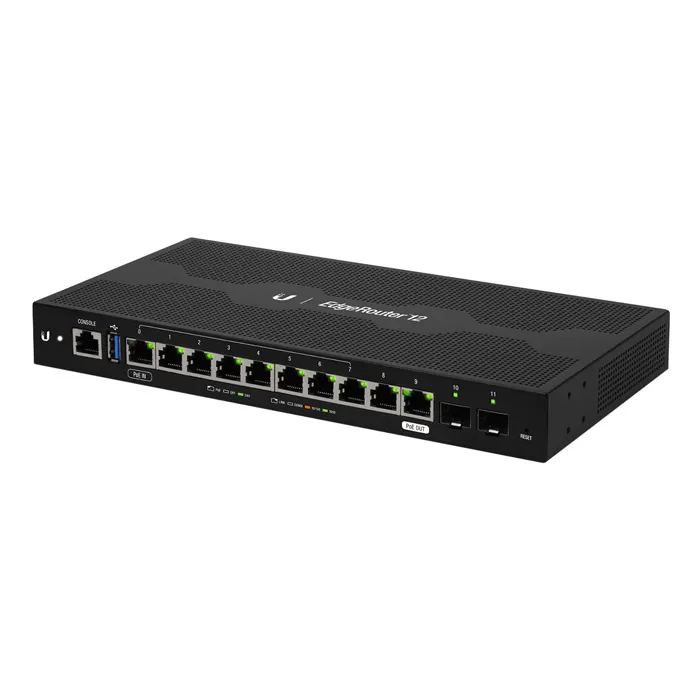 ER-12 Ubiquiti EdgeRouter 12 9 x Port 1000ase-T + 1 x Port PoE RJ-45 ...
